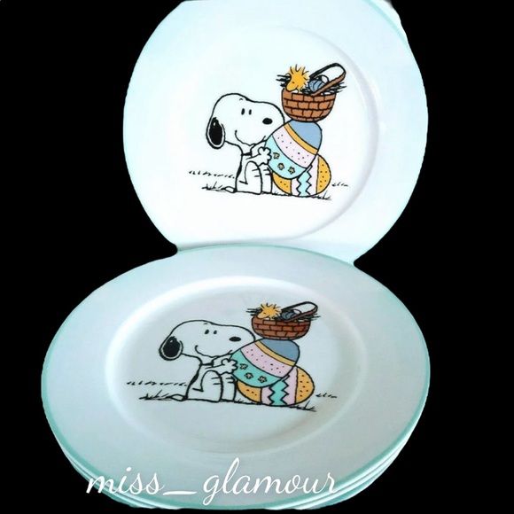 Peanuts | Holiday | Peanuts Snoopy Woodstock Easter Dinner Plates 5 Set ...